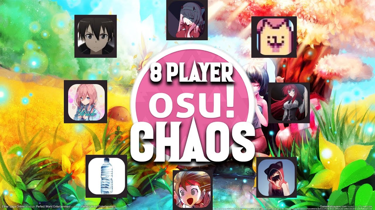 Eight player osu! CHAOS | Osu! Multiplayer Gameplay - YouTube
