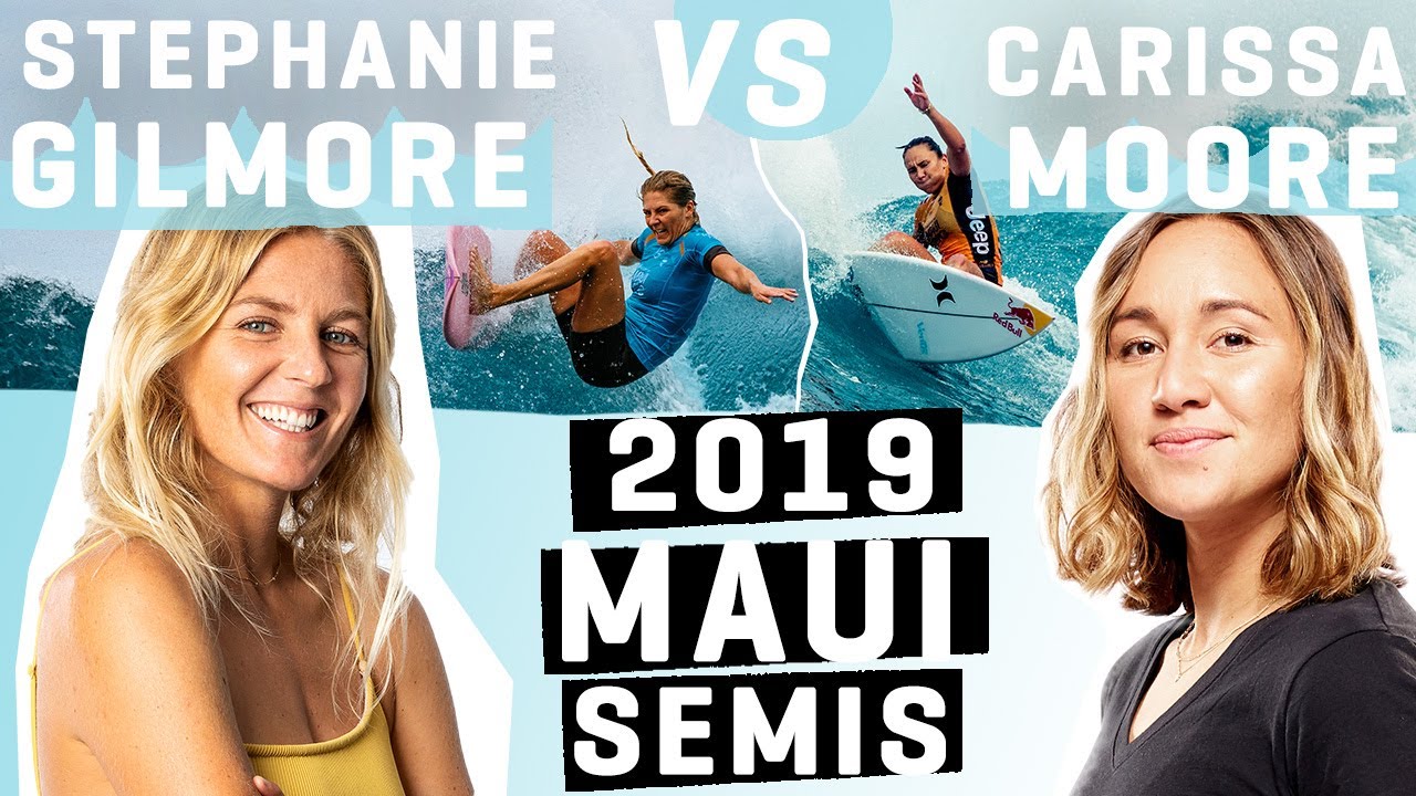 Stephanie Gilmore battles Carissa Moore at the 2019 lululemon Maui Pro ...