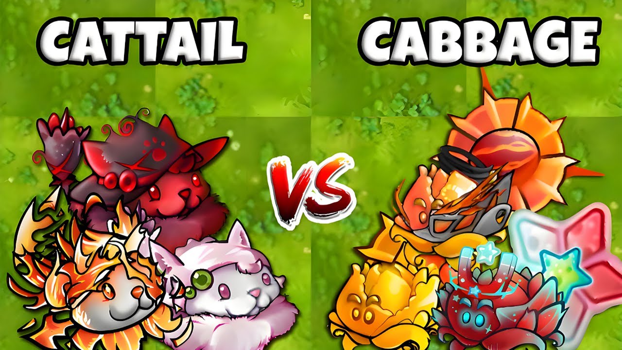 PVZ Fusion 2.6 Challenge - Team CATTAIL vs CABBAGE Plants Fusion VS All ...