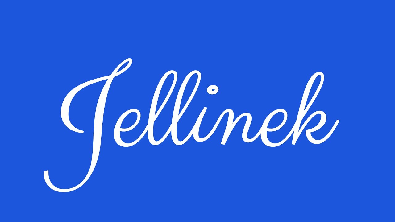 Learn how to Sign the Name Jellinek Stylishly in Cursive Writing - YouTube