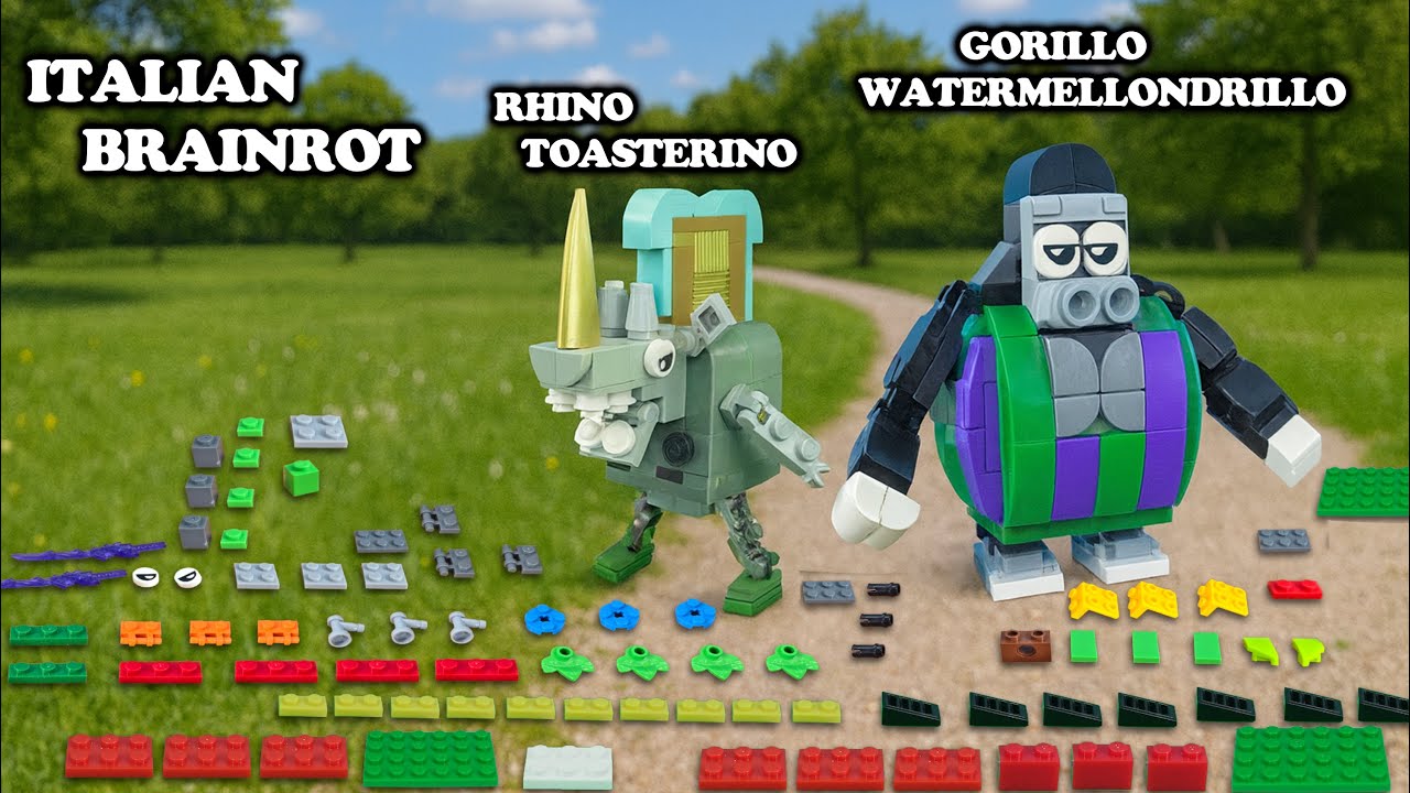 Hunting Lego Italian Brainrot Anomali: Rhino Toasterino | Gorillo Watermellondrillo | Hai Cu Cai ...