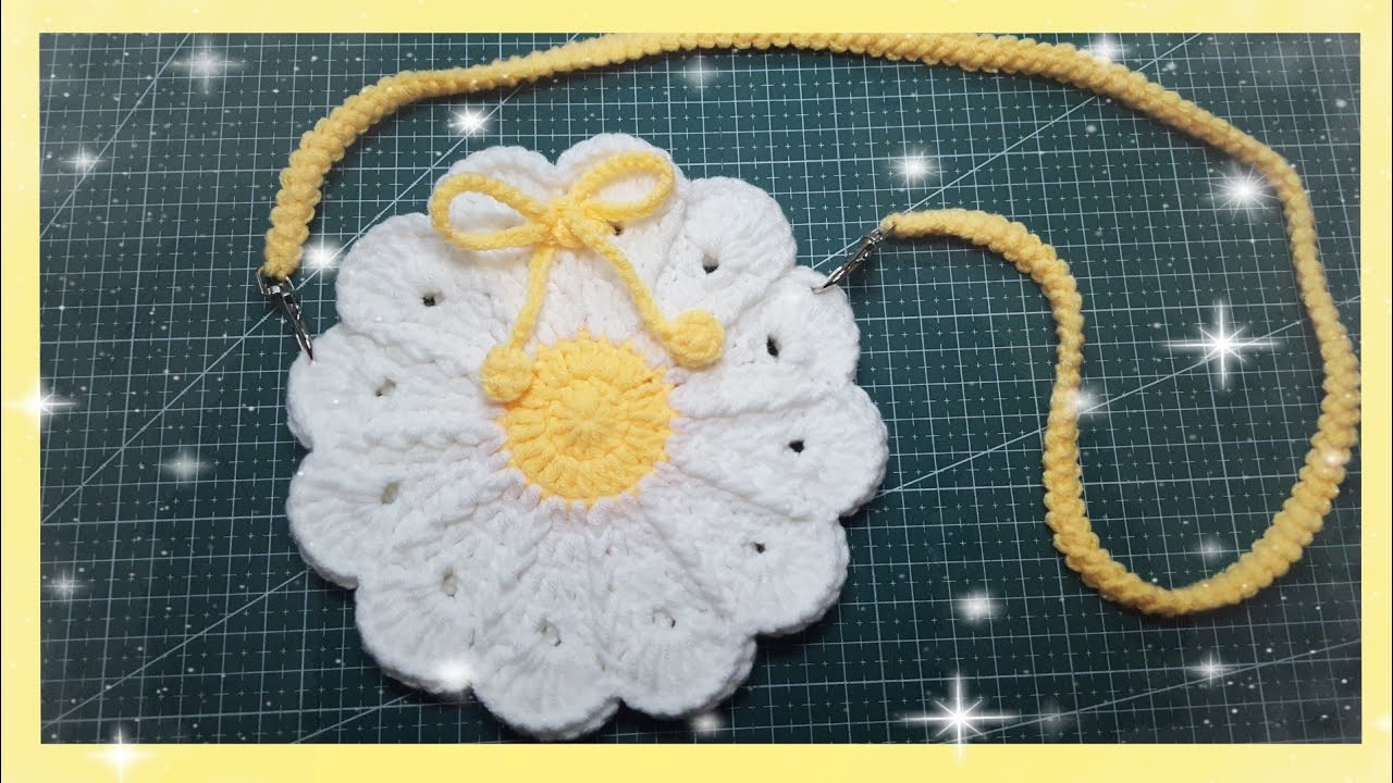 How to Crochet Very Easy Daisy Flower Bag | DIY Craft | subtitle - YouTube