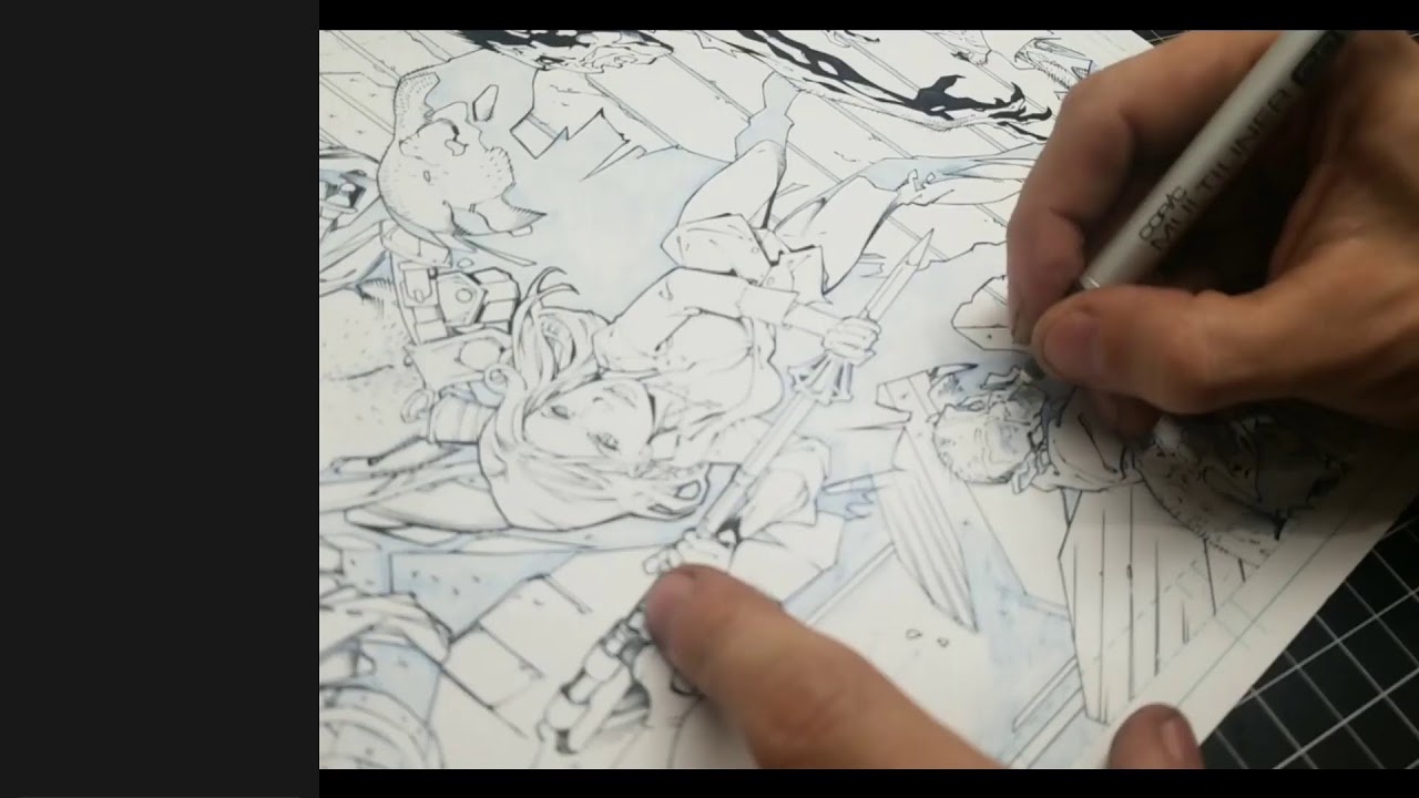 Afternoon Inking Practice - Randy Green - YouTube
