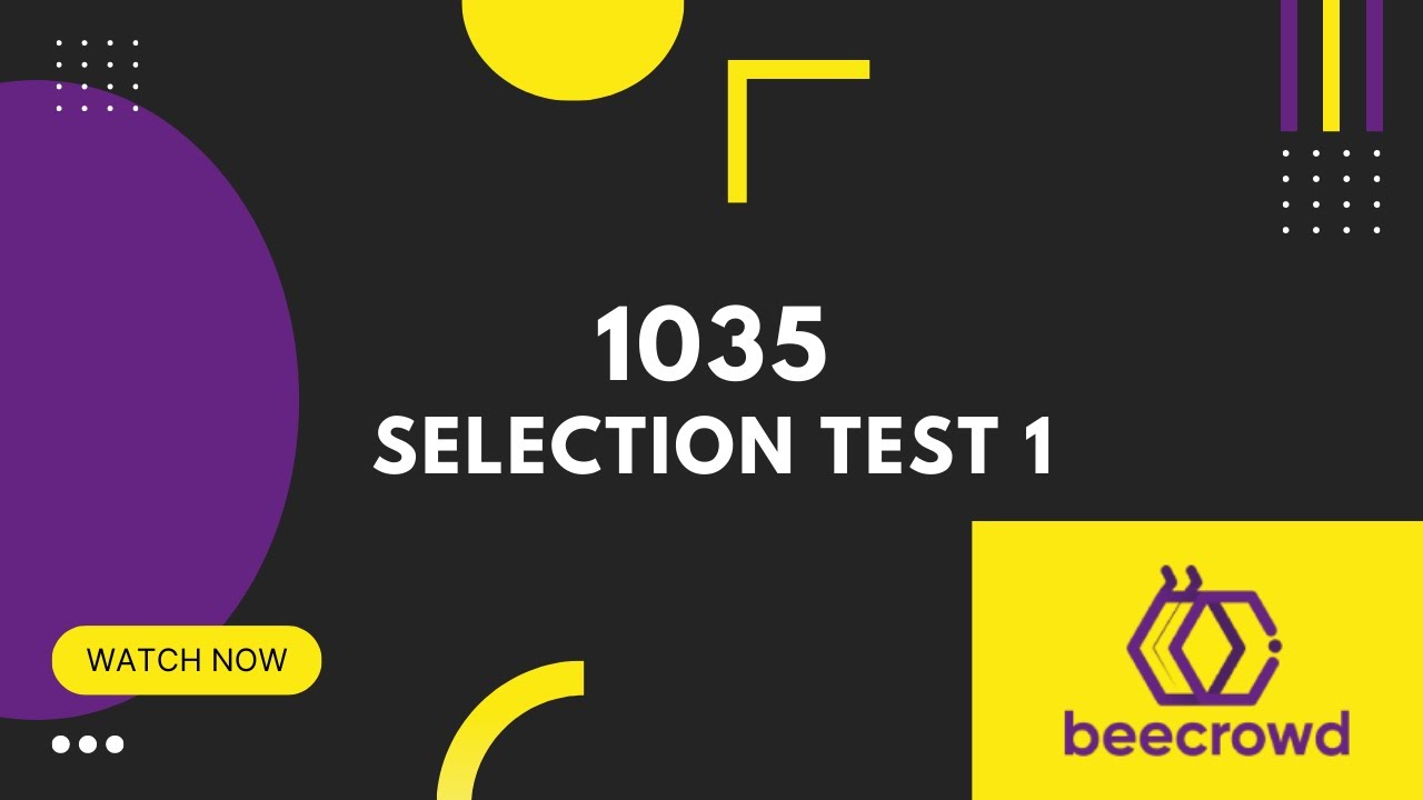 1035 - Selection Test 1 | Beecrowd Problem Solution Tutorial - YouTube