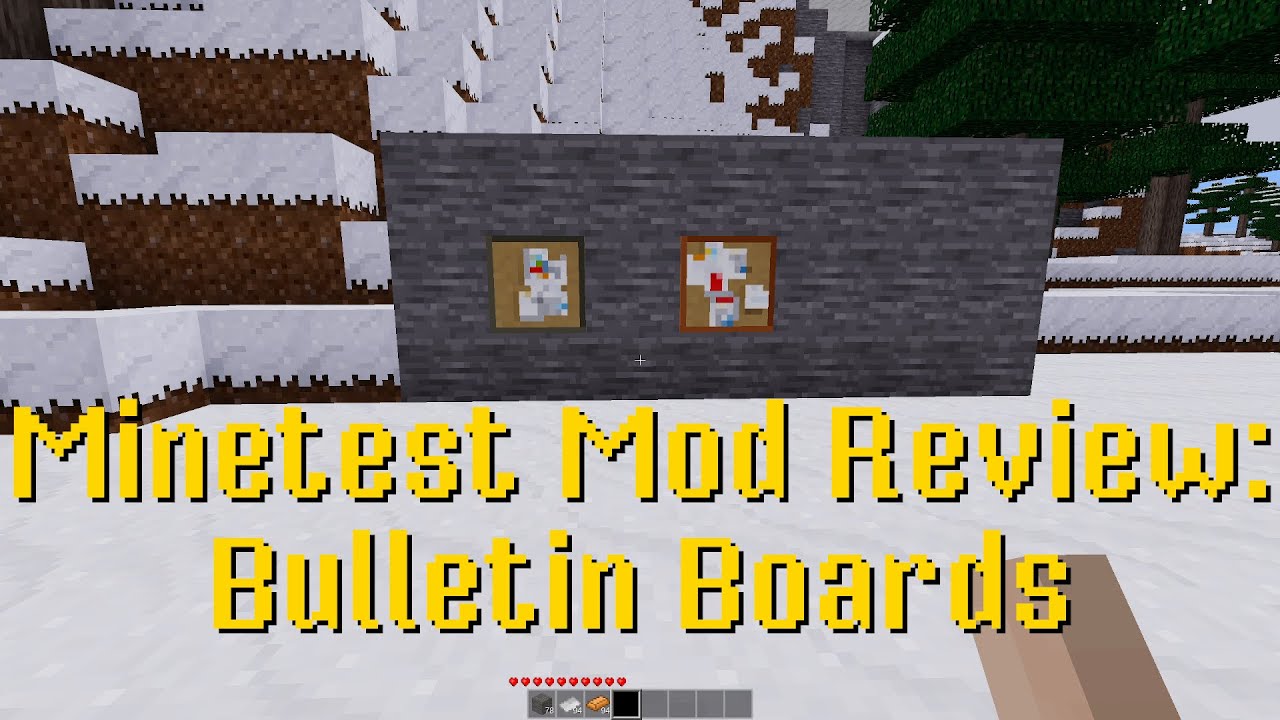 Minetest Mod Review: Bulletin Boards - YouTube