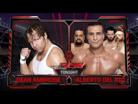 WWE RAW 29/02/2016 Dean Ambrose vs Alberto del Rio | Triple H acepta el ...