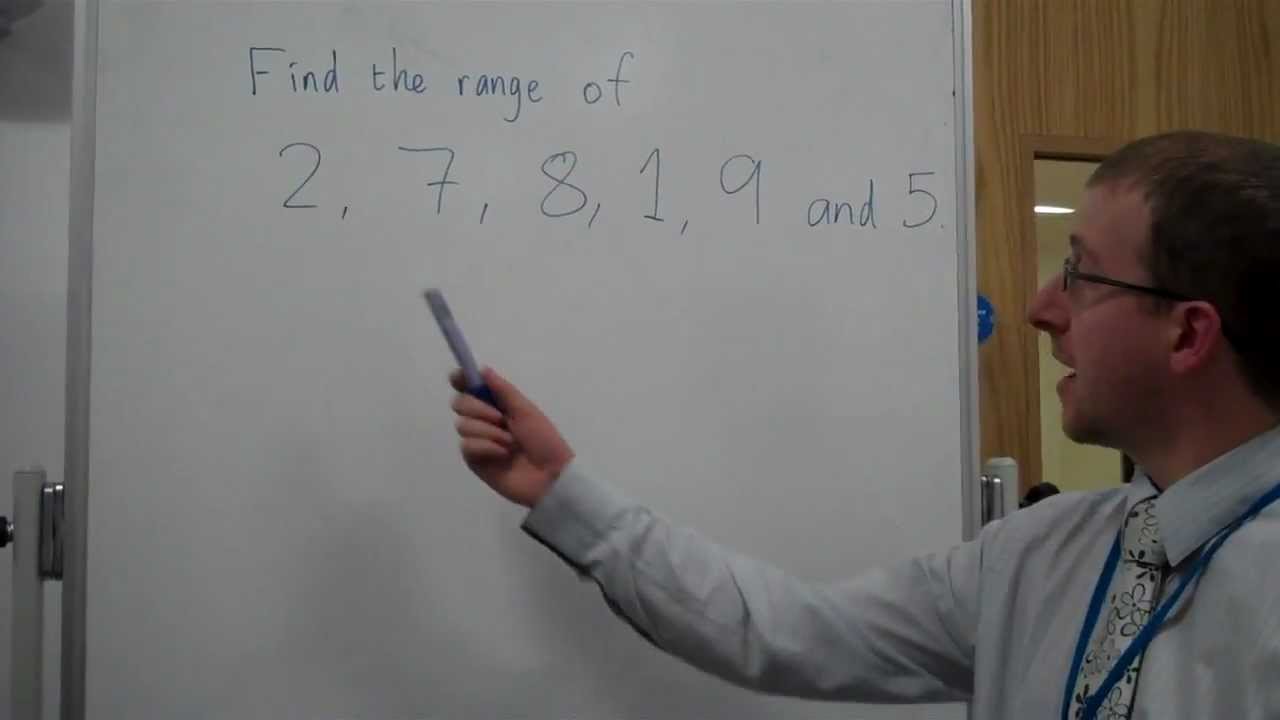 Maths - Finding The Range Of A List Of Numbers.mp4 - YouTube