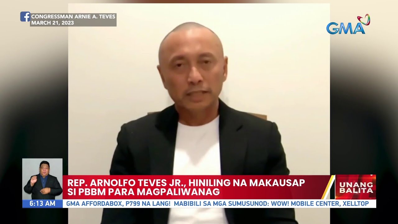 Rep. Arnolfo Teves Jr., hiniling na makausap si PBBM para magpaliwanag | UB - YouTube