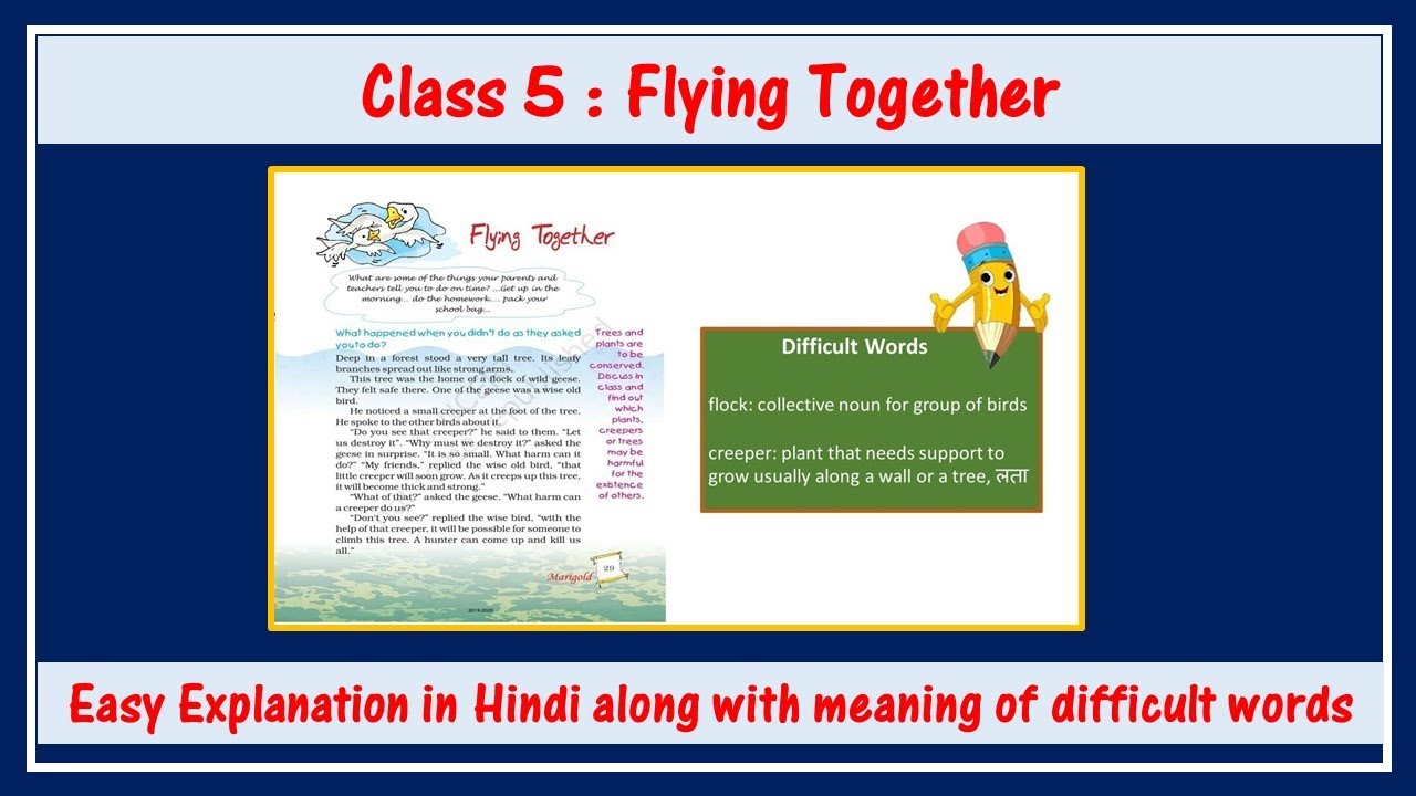 Flying Together Class 5 / Class 5 Flying Together/ Chapter 2 Flying ...