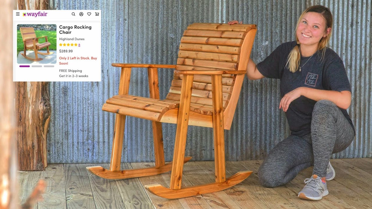 Time-lapse / $300 Wayfair Cedar Rocking for ONLY $100. DIY Build (no ...