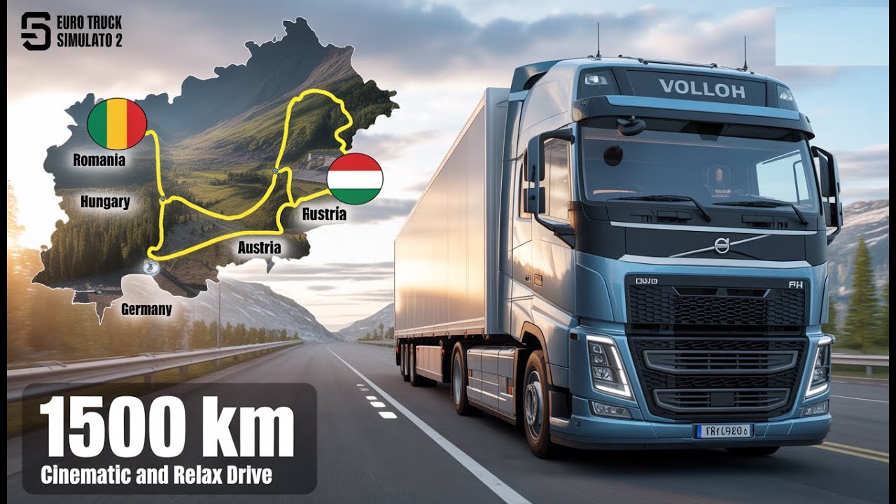 4 Borders, 1400KM the Longest ETS2 Journey: | Ultra-Realistic ETS2 ...
