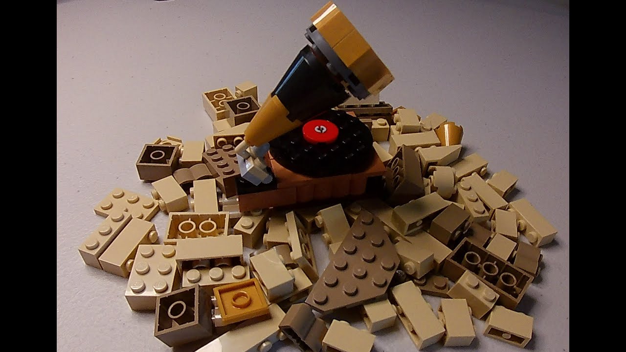 Lego Mini Phonograph/ Gramophone "How to build" - YouTube