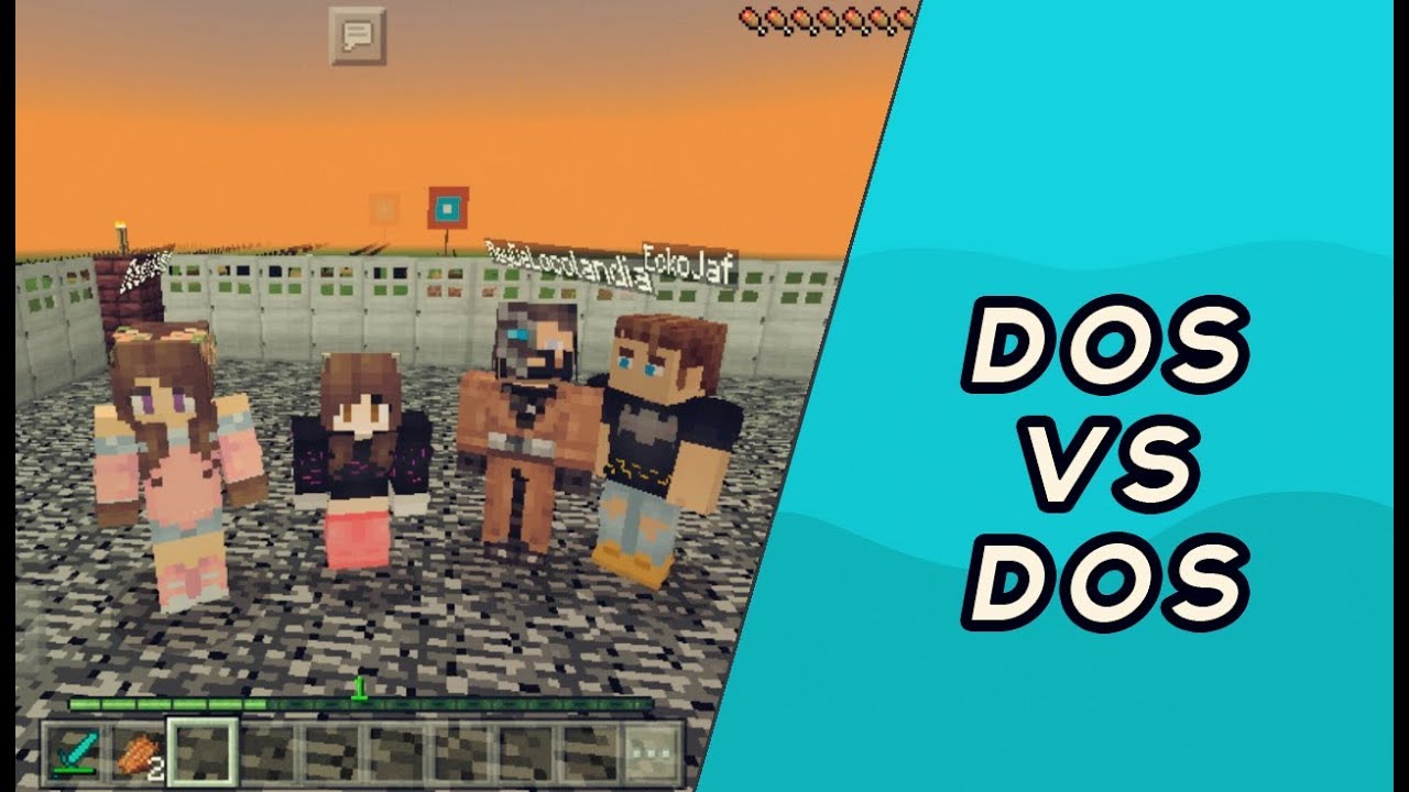 Dos Vs Dos En Minecraft Pe - YouTube