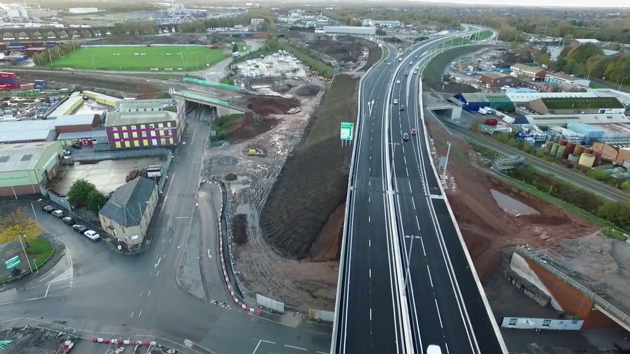 Ditton junction Widnes part of the mersey gateway 4th November 2017 ...