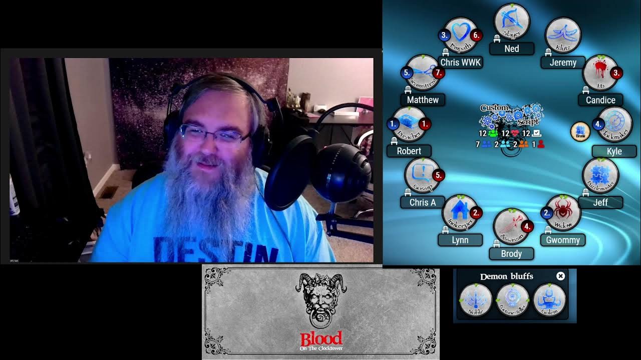 Blood on the Clocktower - "Insiders" Custom Script, Game 1 (ST ...