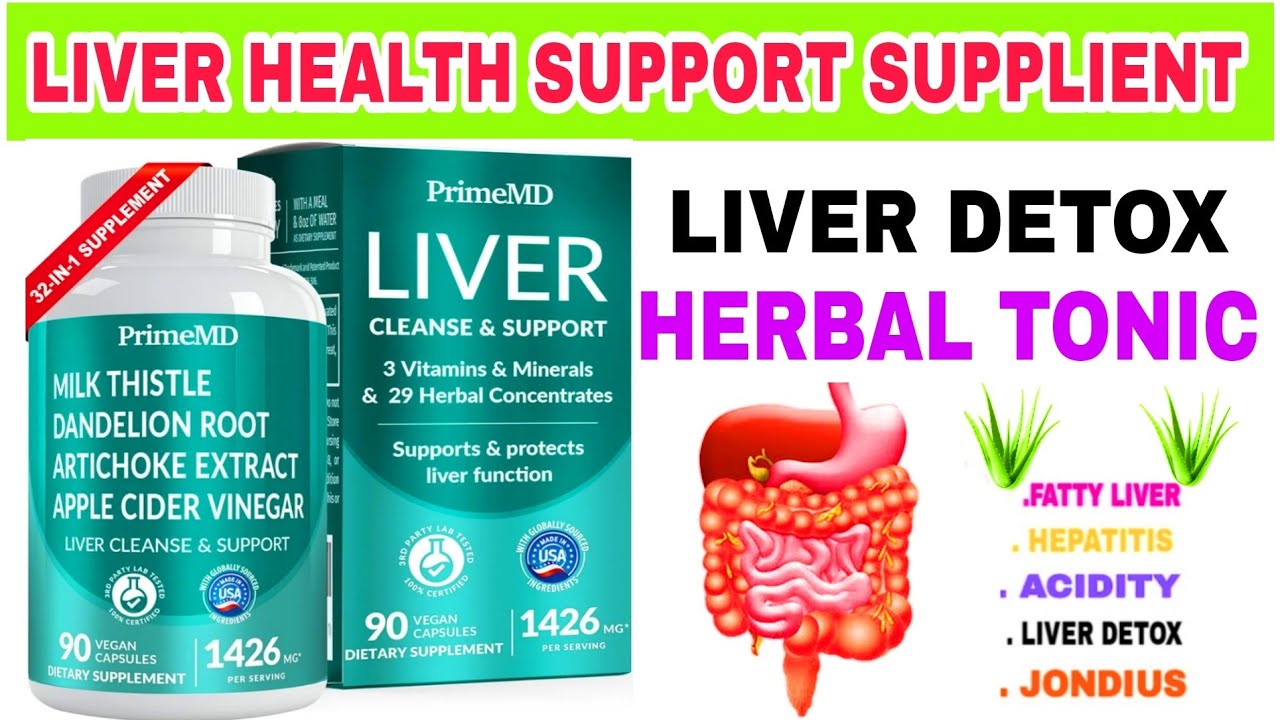 prime md liver cleanse & support 3 vitamins minerals herbal dietary ...
