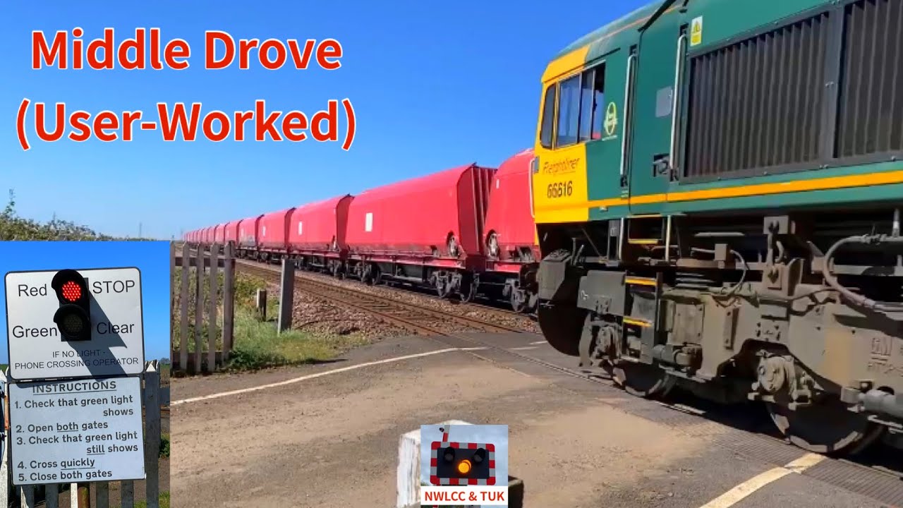2 Freight Trains Pass Together at Middle Drove (User-Worked) Level ...