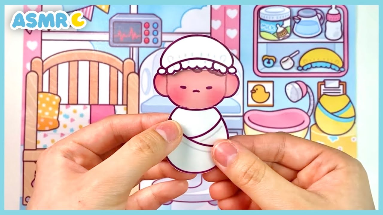 Paper diy ️ Baby hospital care 🍼 ASMR 아기 돌보기 3탄 💕 - YouTube