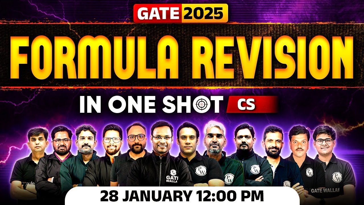 GATE 2025 Formula Revision in One Shot | GATE 2025 CS Preparation - YouTube