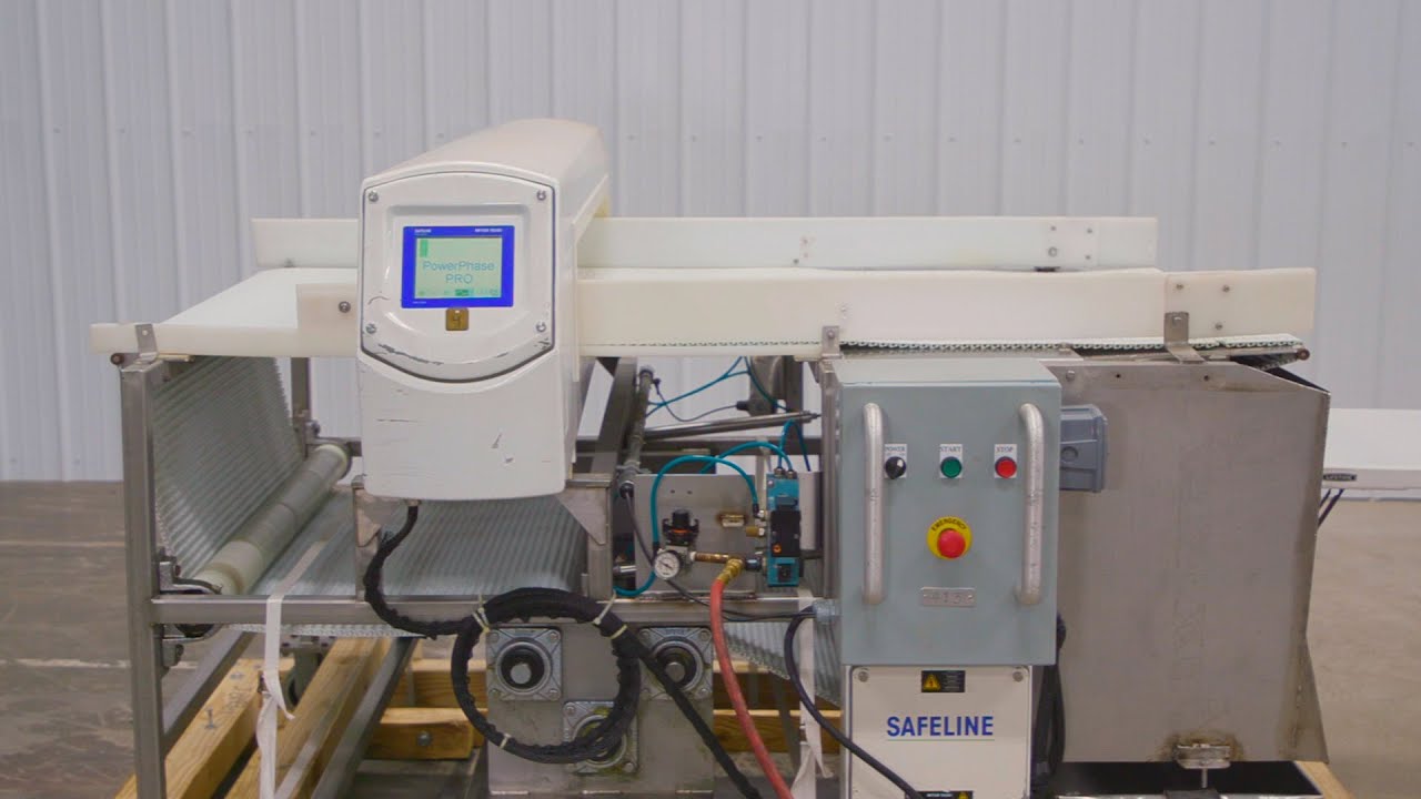 Safeline PowerPhasePRO Metal Detector 42"W x 7"T Demo - YouTube