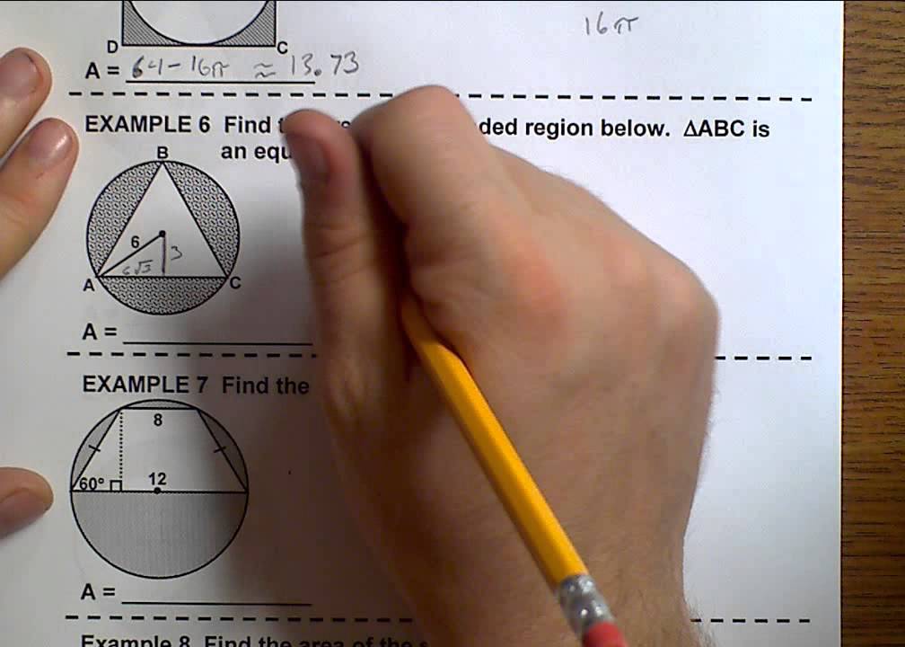 Geometry (Topic 4-2) Areas of Shaded Regions - YouTube