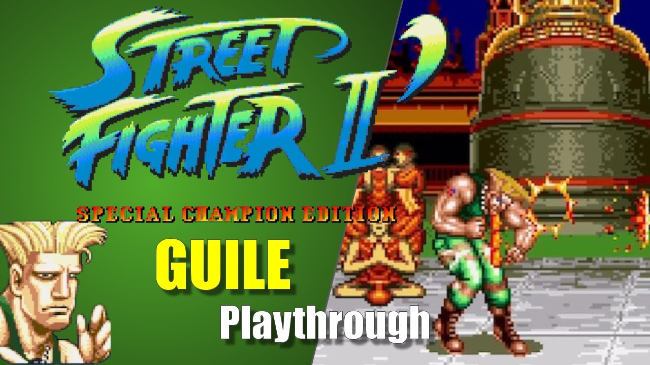 Guile Playthrough | Street Fighter 2 Champion Edition (Sega Genesis ...