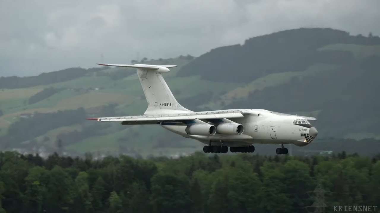 Ilyushin IL-76TD - Emmen Airbase - 11.5.2020 - Landing - taxiing ...