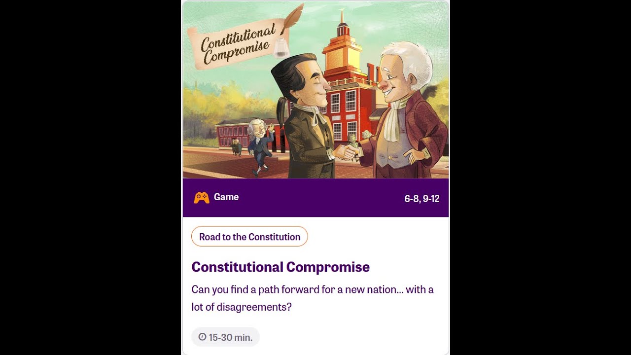 icivics "Constitutional Compromise" - Full Playthrough - YouTube