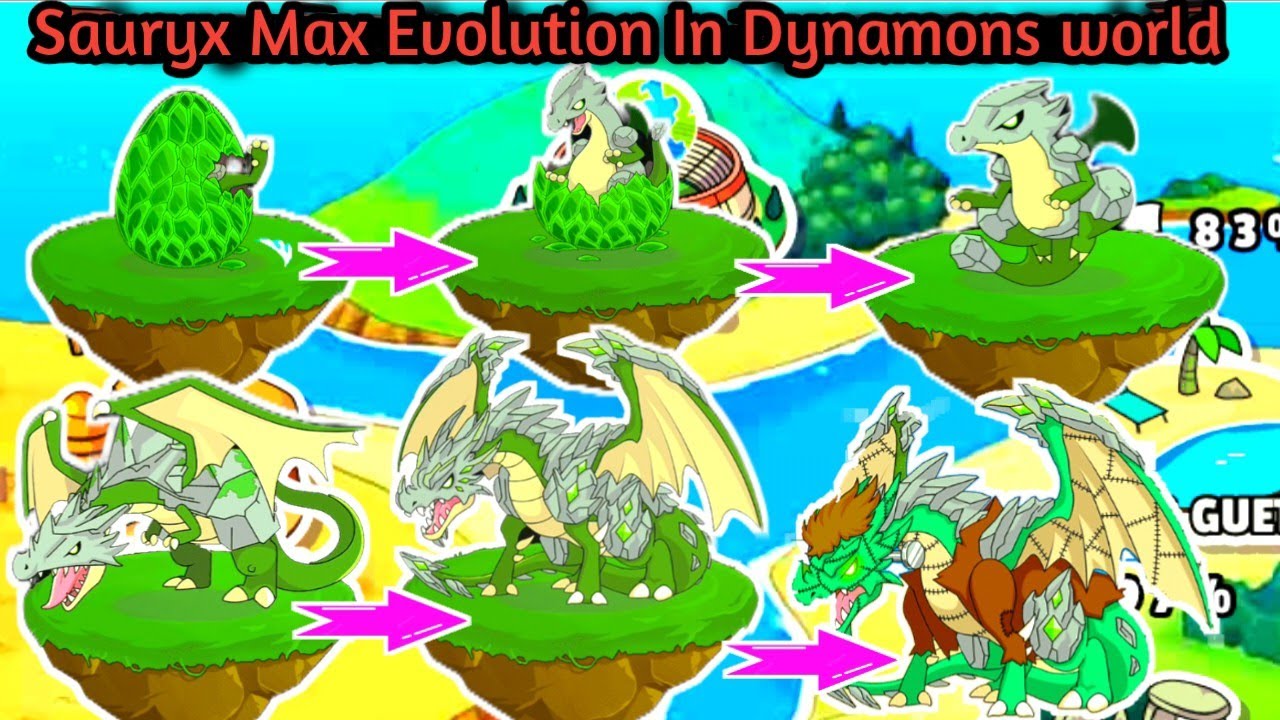Sauryx Max Evolution: Ultimate Power in Dynamons World !!#dynamonsworld ...