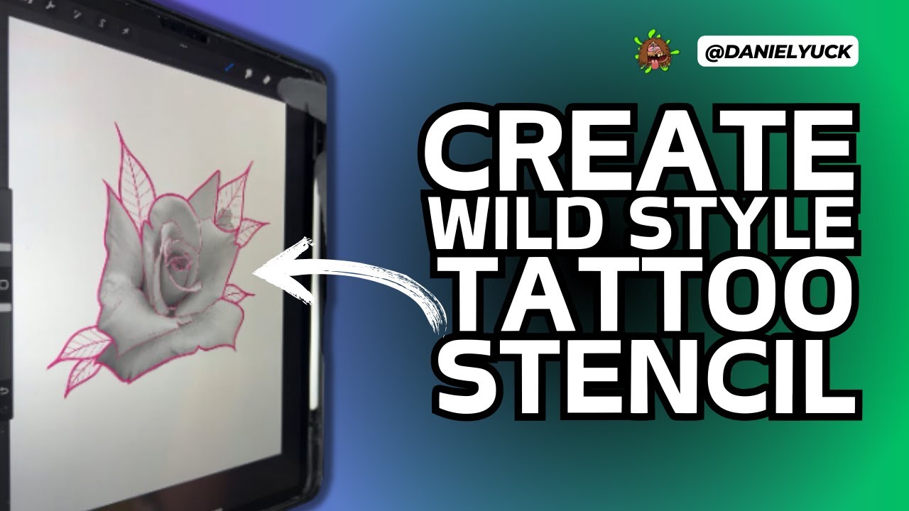 Creating A Wild Style Rose Stencil - YouTube