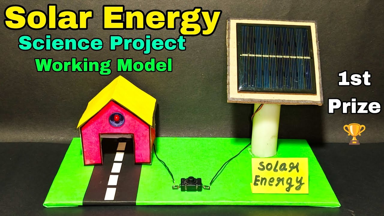 How to make solar powered house science project | Solar powered house ...