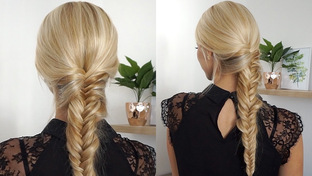 JAK NA TO: Rybí copánek // Jak uplést rybí cop? Clip-in vlasy - YouTube