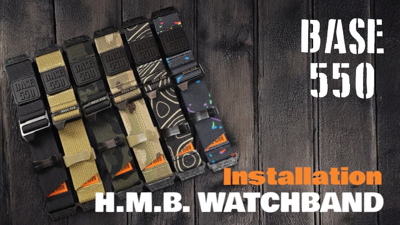 BASE 550 H.M.B. Watchband Installation 安裝教學 - YouTube