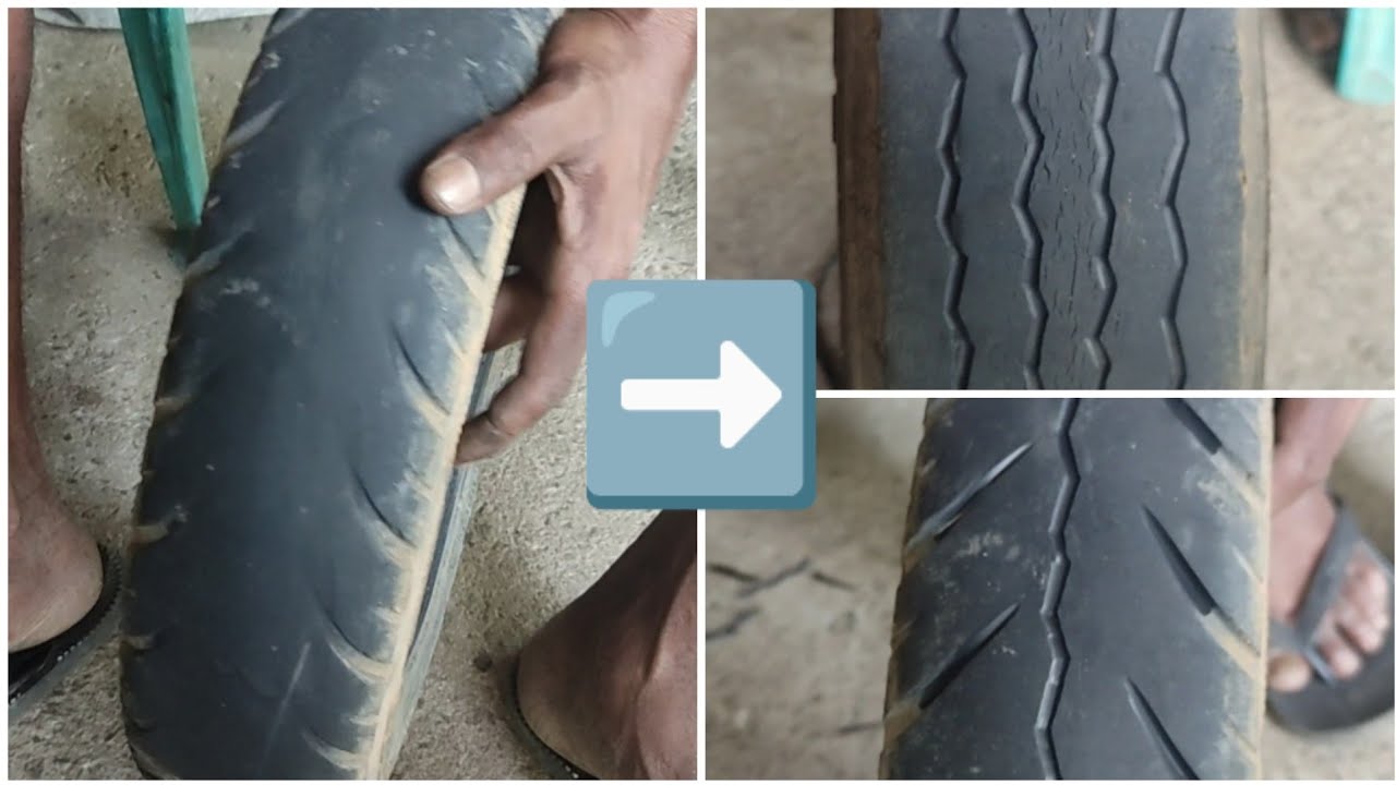 How to cut the tread of a tire || Amazing tyre cutting skill - YouTube