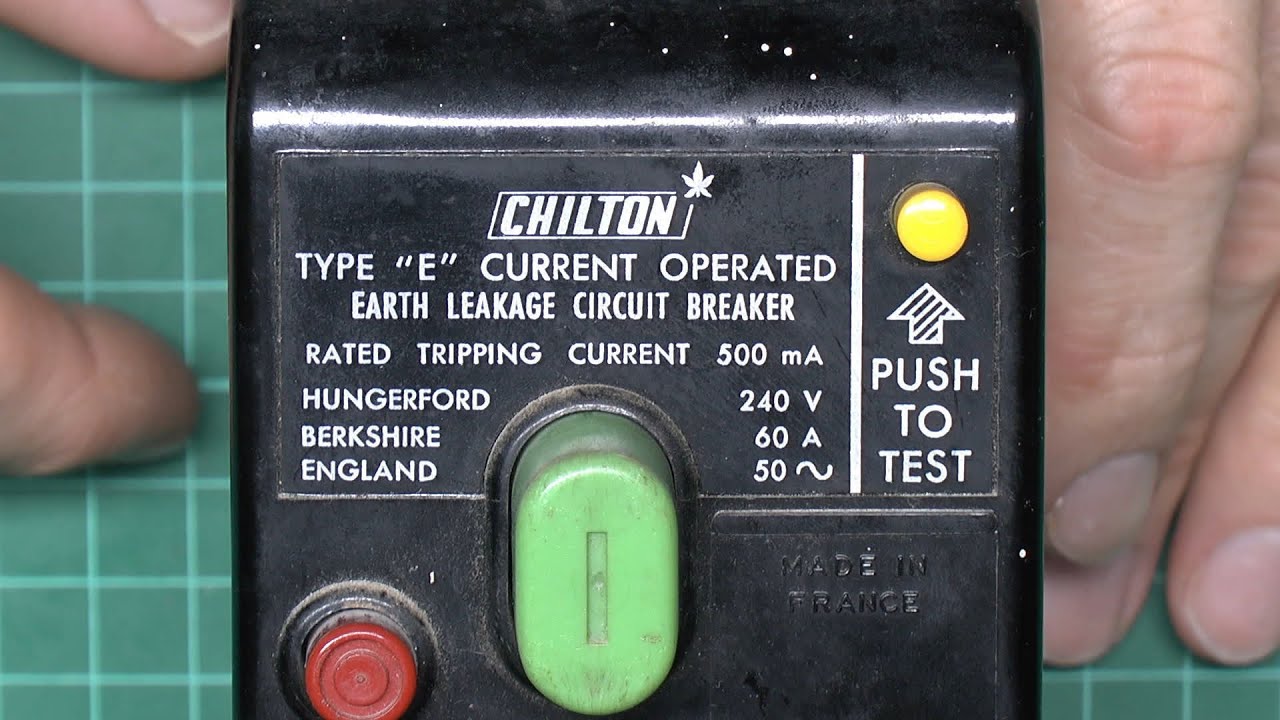 Inside a Chilton Current Operated Earth Leakage Circuit Breaker / RCD ...