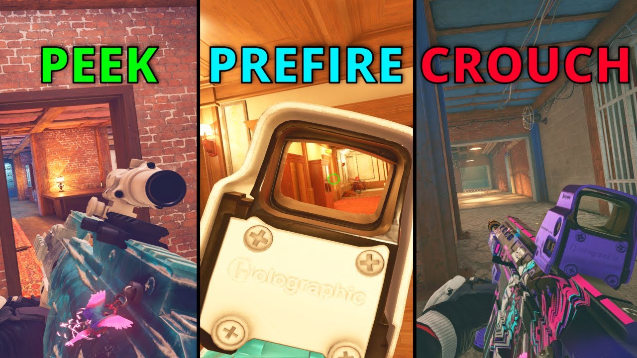 When To PEEK, PREFIRE, CROUCH in Rainbow Six Siege - YouTube
