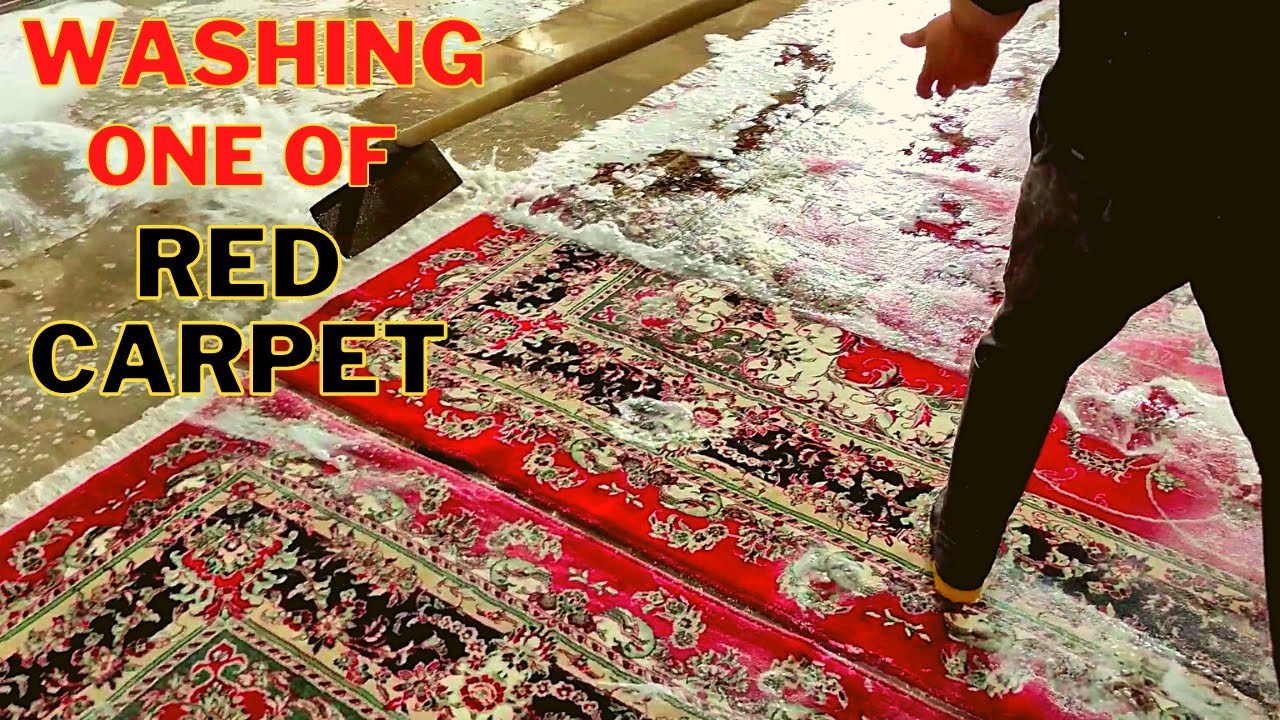 Red Carpet & Carpet Cleaner Machine || Washing One Of The Red Carpet ...