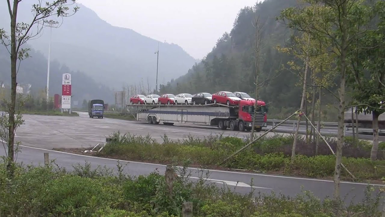 The Amazing Double Decker & Double Sided Car Transporter - YouTube