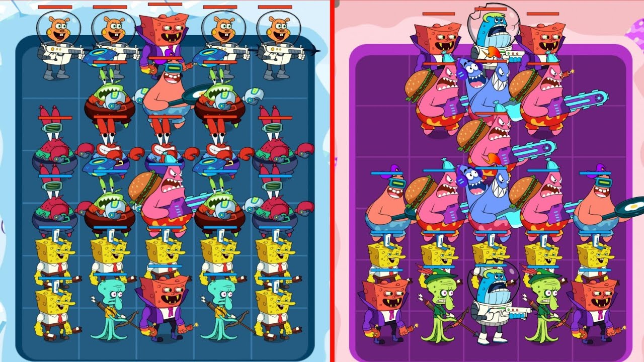 SpongeBob Merge Master Monster Battle, Patrick Star Monster Squidward ...