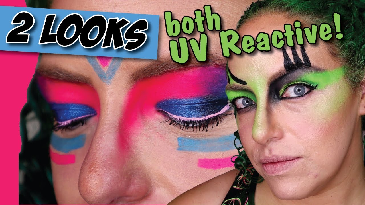 2 UV Reactive Looks \\ DRIVE IN CONCERT MAKEUP \\ - YouTube