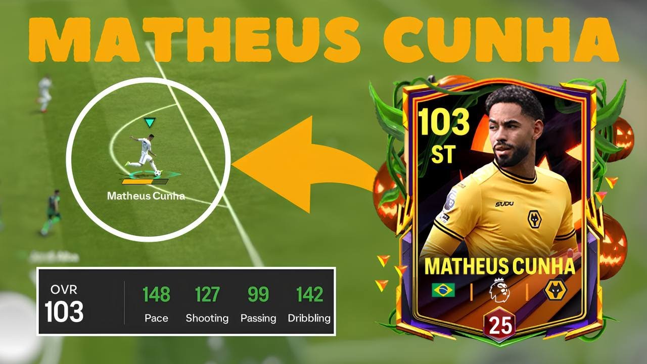 Review Matheus Cunha 99 ST Trick or Treat 25 Player Fc Mobile - YouTube