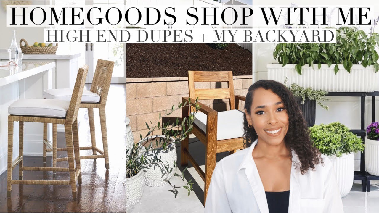 HOMEGOODS SHOP WITH ME | HOME DECOR HAUL | SNEAK PEEK OF MY BACKYARD ...