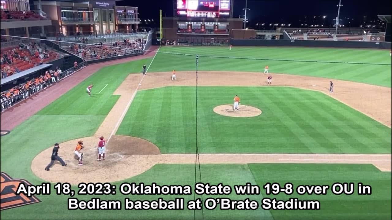 OSU wins Bedlam baseball 19-8 - YouTube