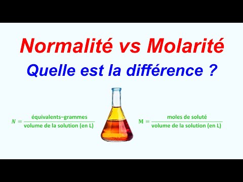 Normalité vs Molarité : Quelle est la différence et comment les calculer ?