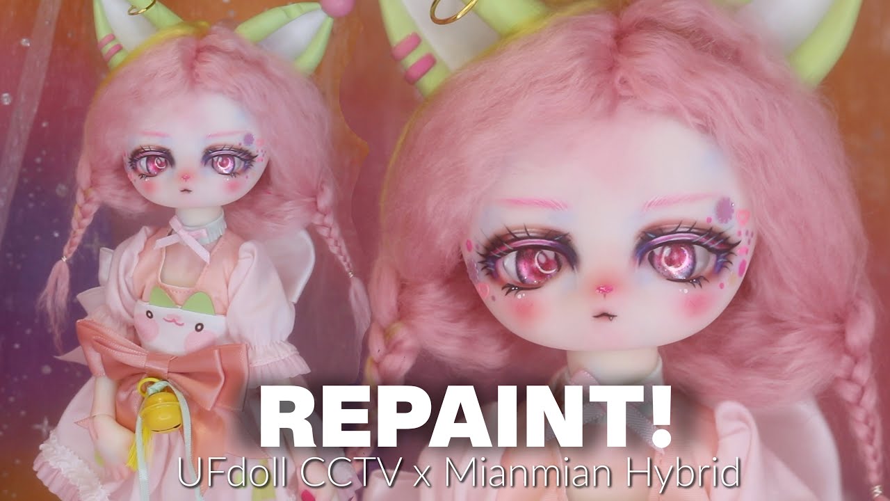 REPAINT ! Ufdoll Autna CCTV x Mianmian Hybrid BJD OOAK Custom Doll ...