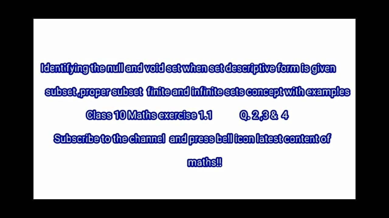 Q 2 ,3 & 4 of EXERCISE 1 1 STB CONCEPT OF FINITE INFINITE SET SUBSET ...