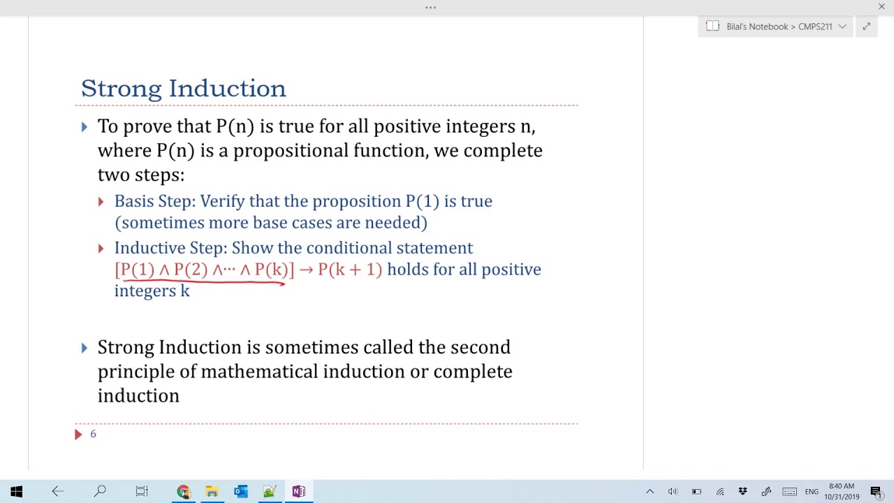 CMPS211 Strong Induction - YouTube