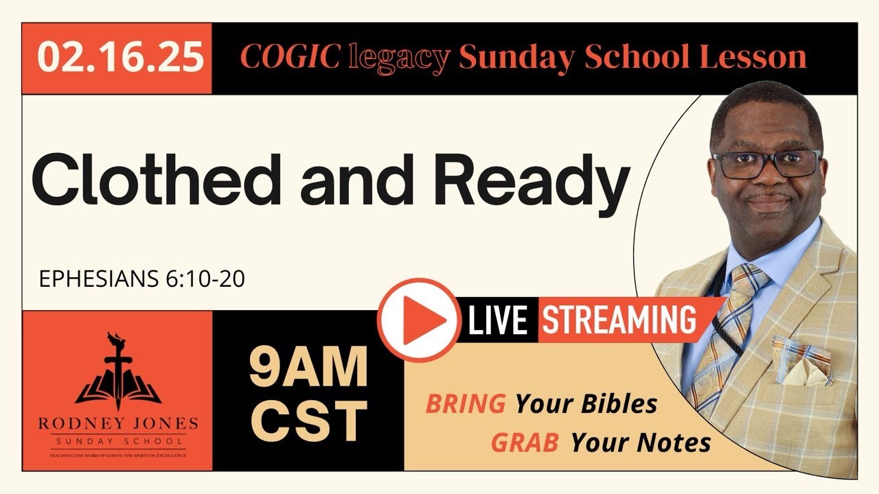 Join Superintendent Dr Rodney Jones LIVE, COGIC Legacy Sunday School ...