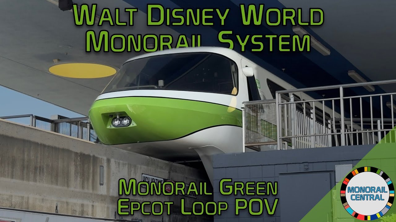 Epcot Monorail 4K POV - Both Sides - May 2024 - Monorail Green - YouTube