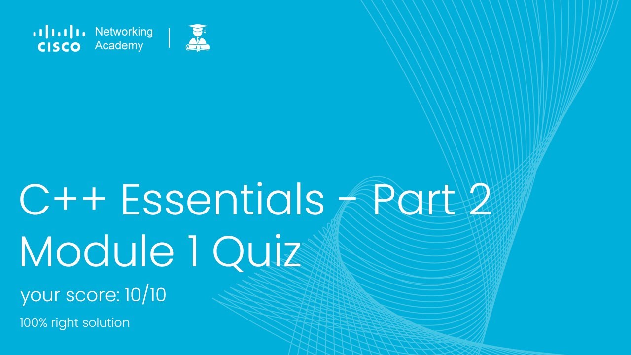 C Essentials Part 2 Module 1 Quiz Cisco Netacad Cppe2 2023 Cisco Vu Module1 Youtube